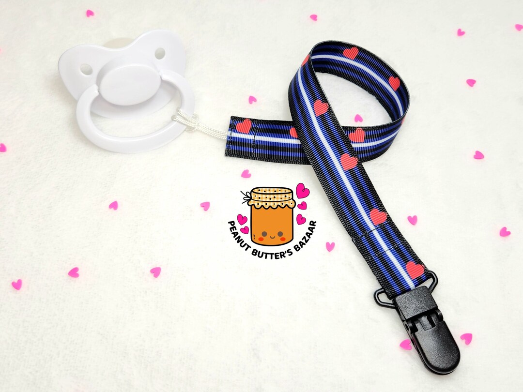 Leather Pride Flag Print loop Version ADULT Pacifier Clip - Etsy