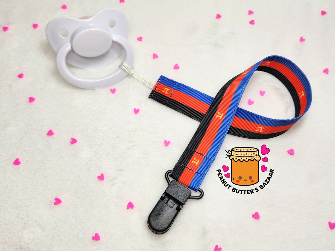 Polyamory Pride loop Version ADULT Pacifier Clip long Length for Adult Baby/littles ABDL - Etsy
