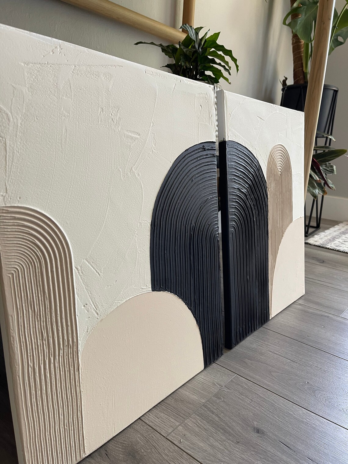 LUNA Plaster Art 3D Wall Art Stucco Art Modern Art - Etsy