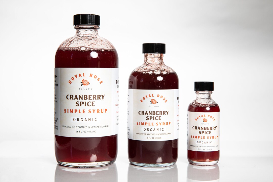 Cranberry Organic Simple Syrup - Etsy