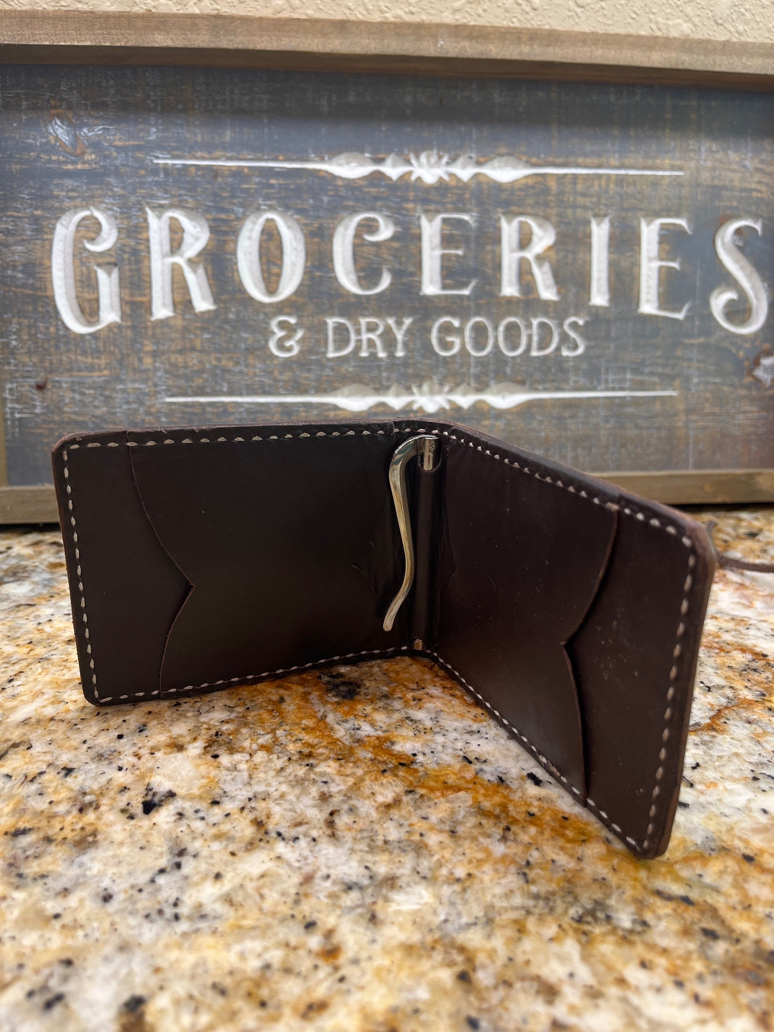 Leather Tooled Painted Feather Western Money Clip Wallet - Etsy