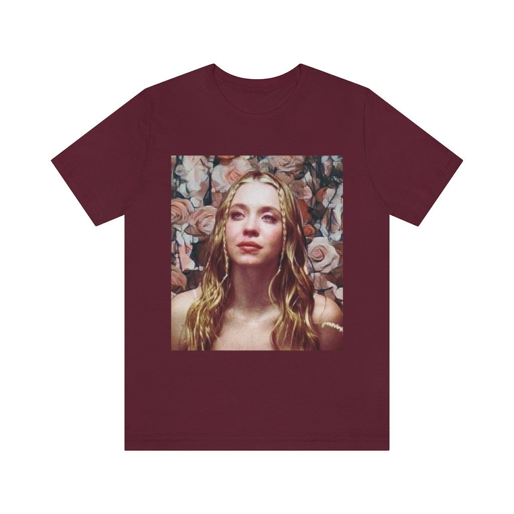 Euphoria Merch| Cassie Howard Crying With Flowers T Shirt