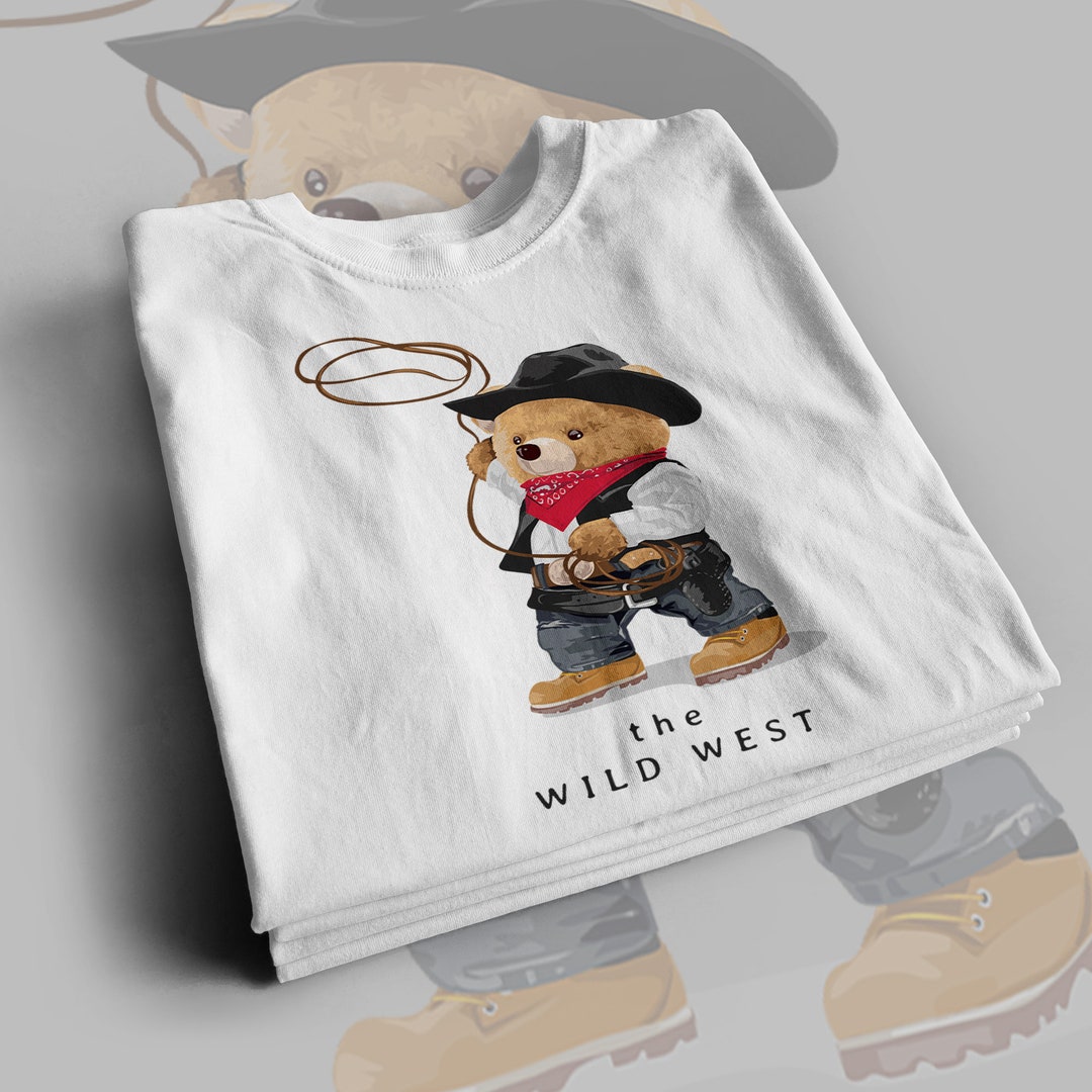 Wild West Cowboy Teddy Bear PNG Design Digital File - Etsy