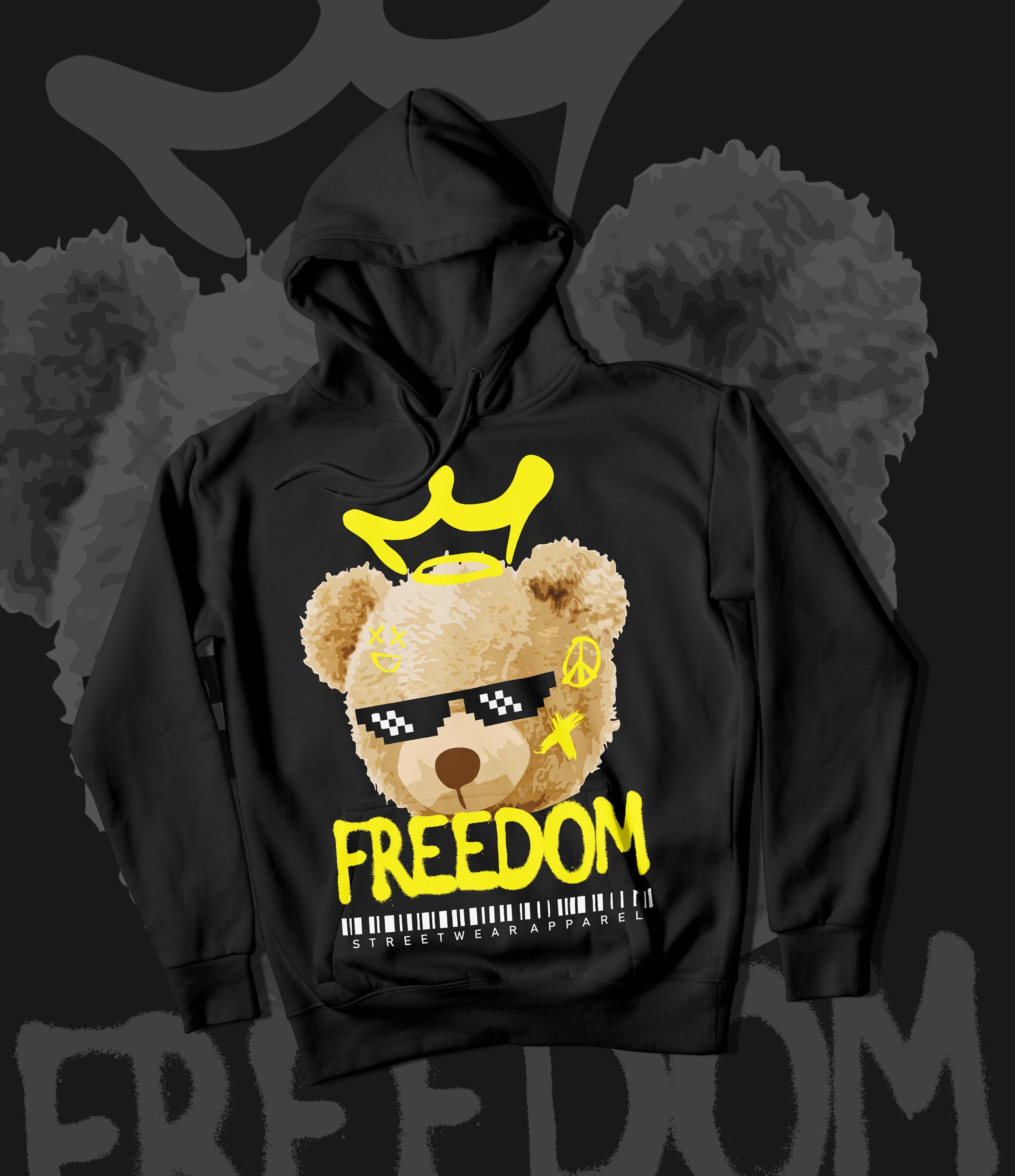 Freedom Teddy Bear PNG Design Digital File - Etsy