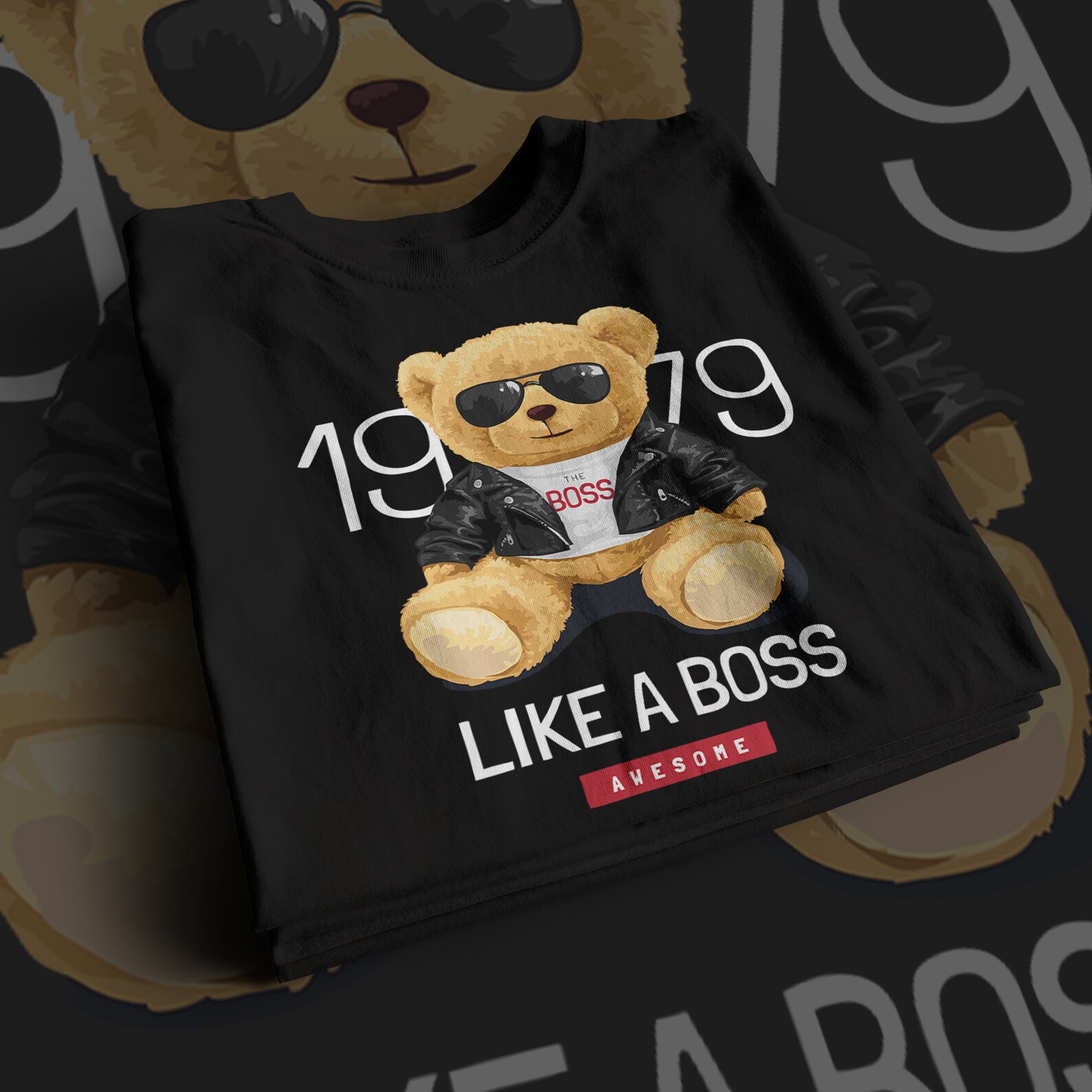 1979 the Boss Teddy Bear PNG Design Digital File - Etsy