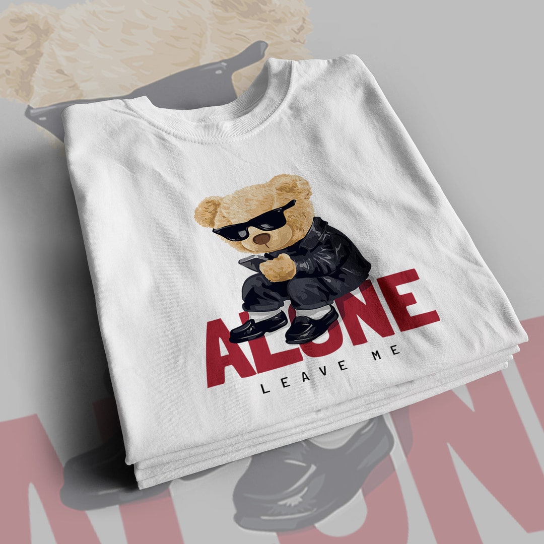 Alone Teddy Bear PNG Design Digital File - Etsy