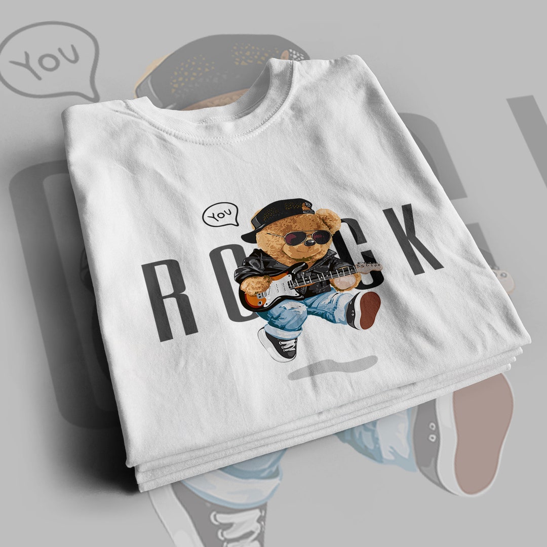 Rock Teddy Bear PNG Design Digital File - Etsy