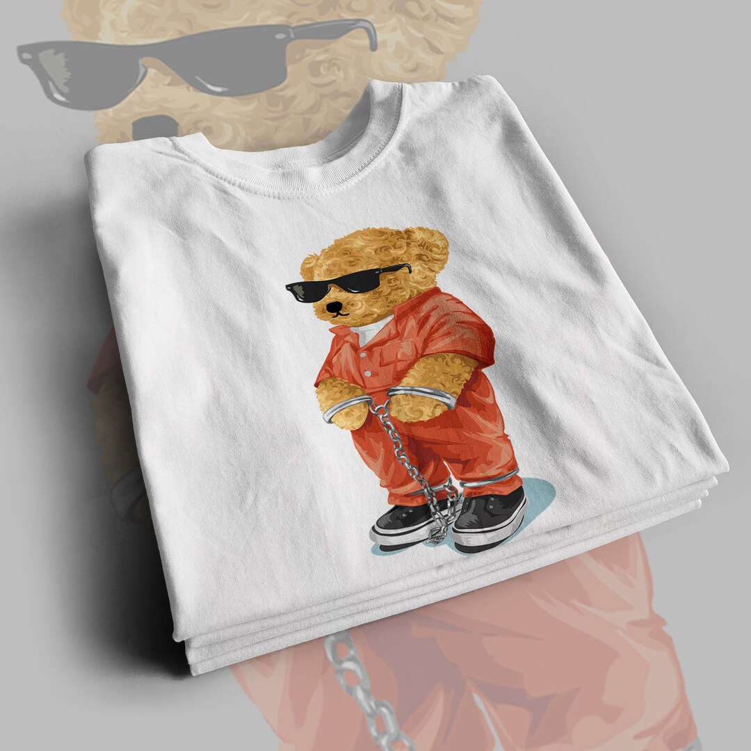 Jail Teddy Bear PNG Design Digital File - Etsy