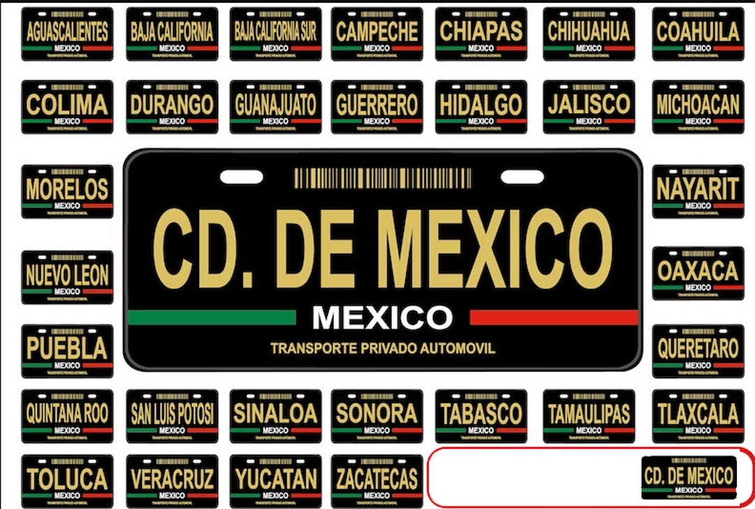 Mexico License Plates Car Plates Placas De Autos - Etsy