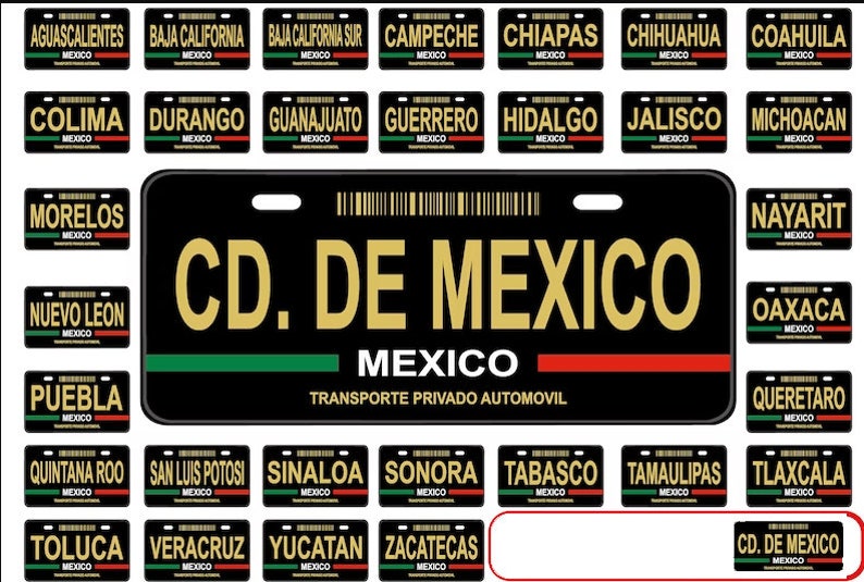 Mexico License Plates Car Plates Placas De Autos - Etsy
