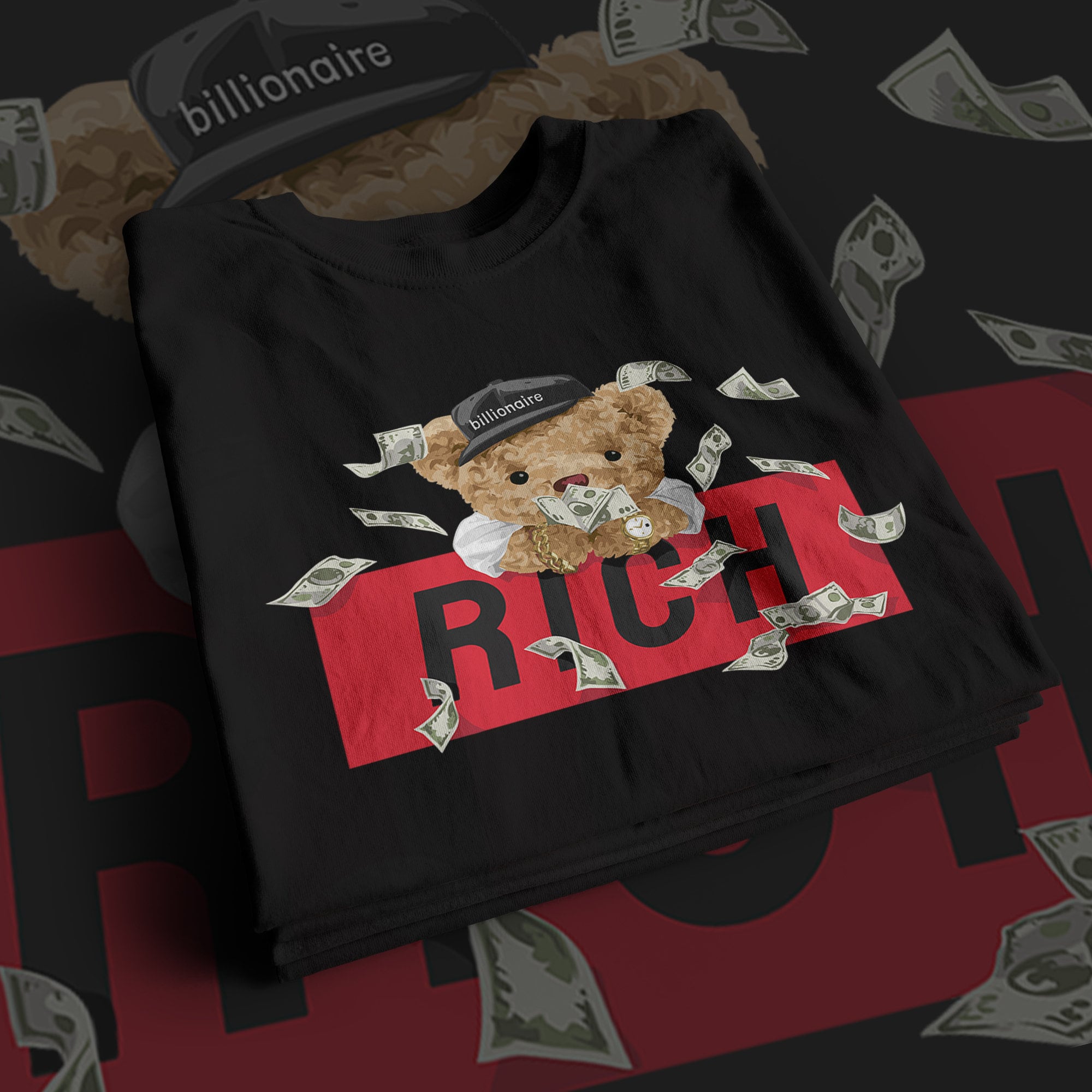 Billionaire Rich Teddy Bear PNG Design Digital File - Etsy