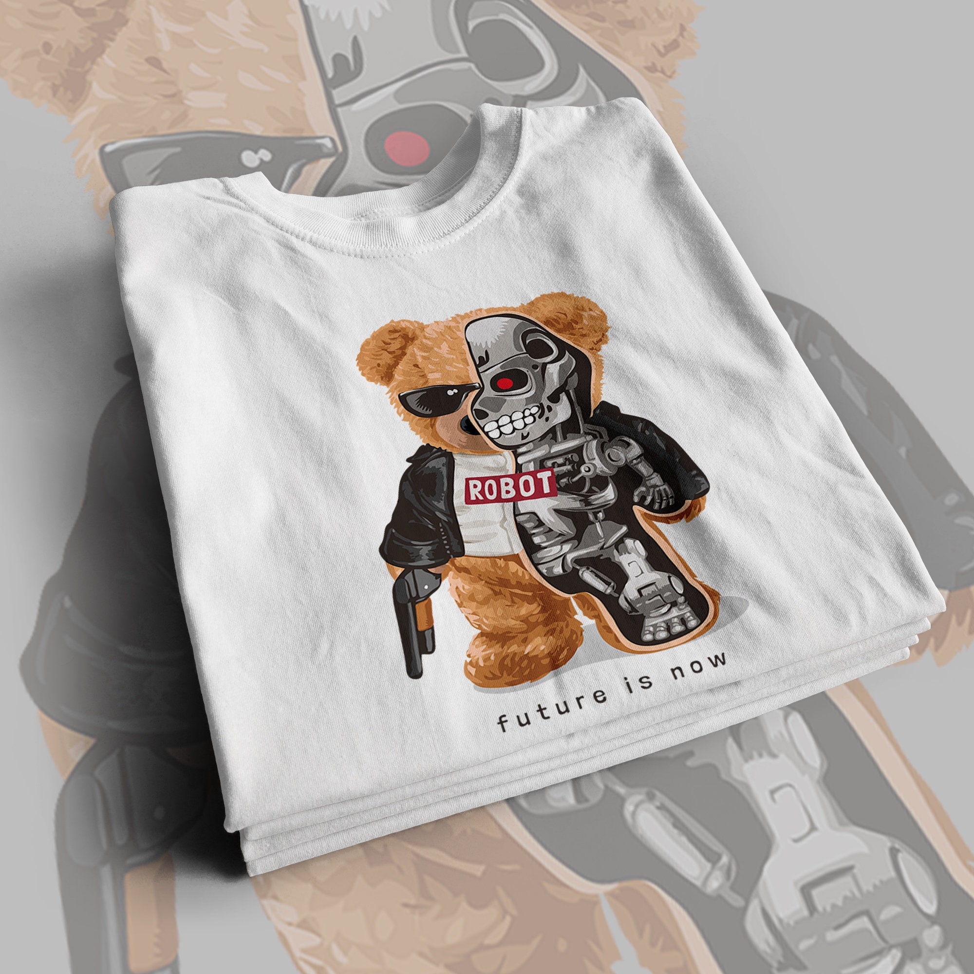 The Future is Now Robot Teddy Bear PNG Design Digital File - Etsy