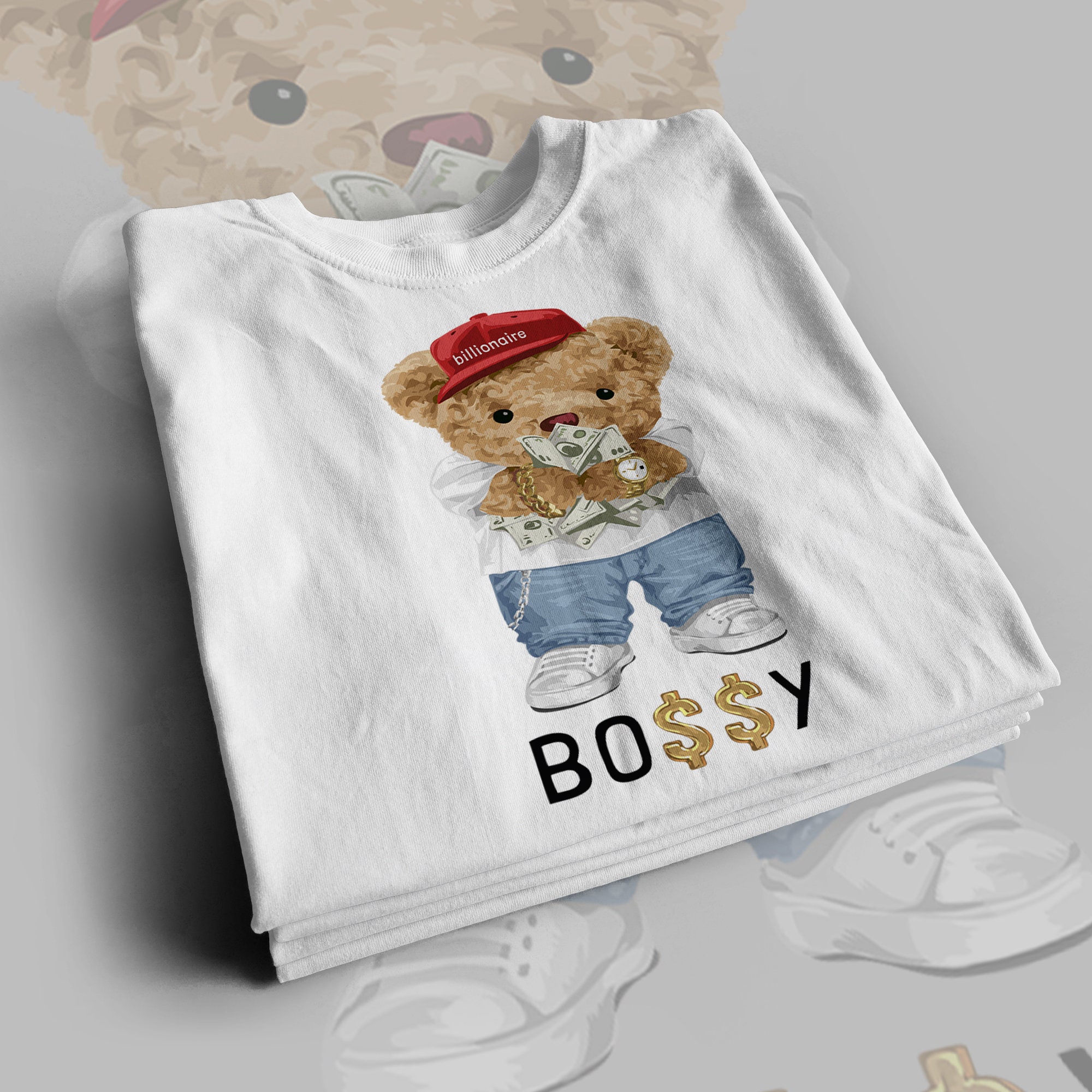 Bossy Teddy Bear PNG Design Digital File - Etsy