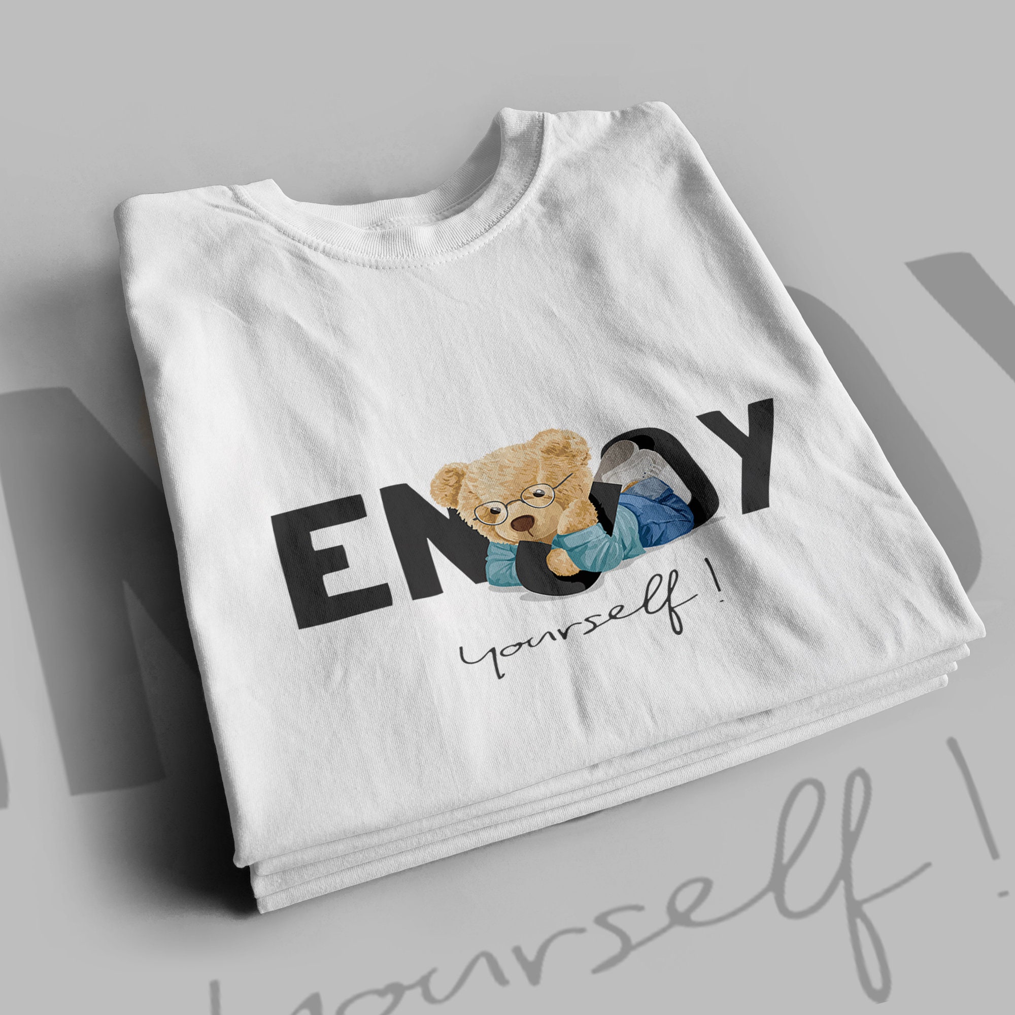 Enjoy Yourself Teddy Bear PNG Design Digital File - Etsy