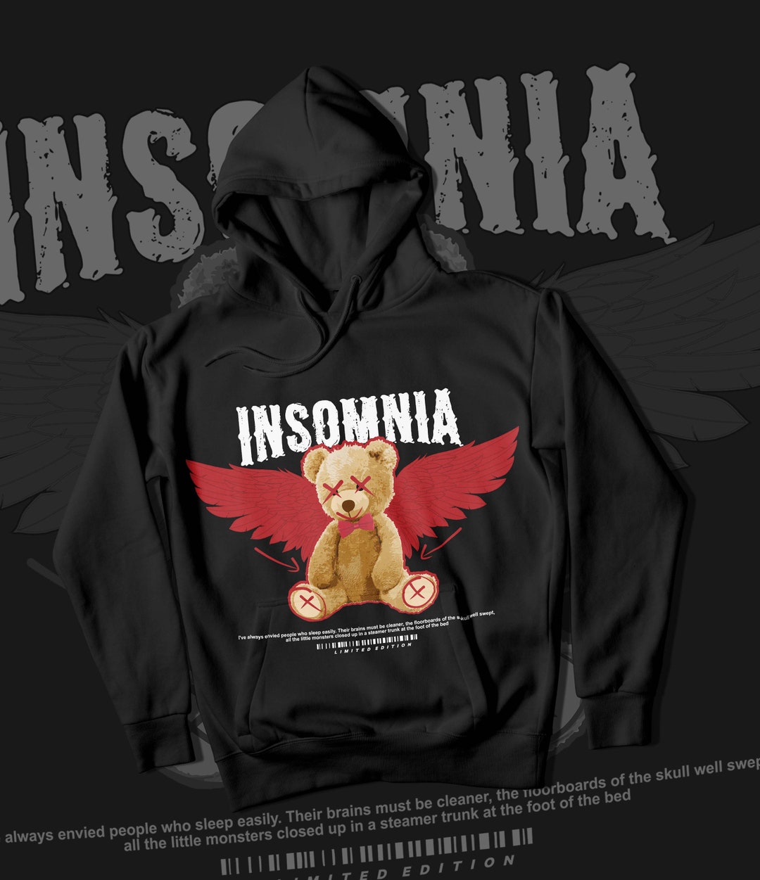 Insomnia Teddy Bear PNG Design Digital File - Etsy