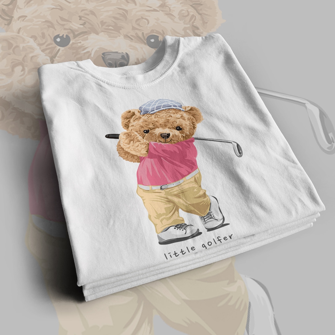 Little Golfer Teddy Bear PNG Design Digital File - Etsy