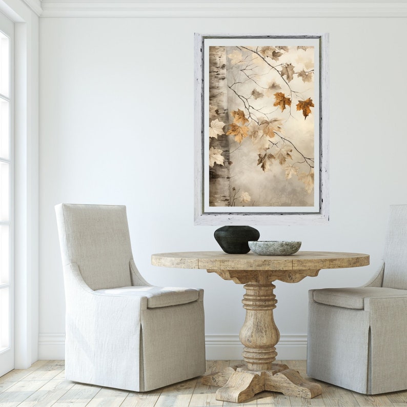 Fall Wall Decor Printable Fall Leaves Rustic Fall Art Vintage Autumn ...