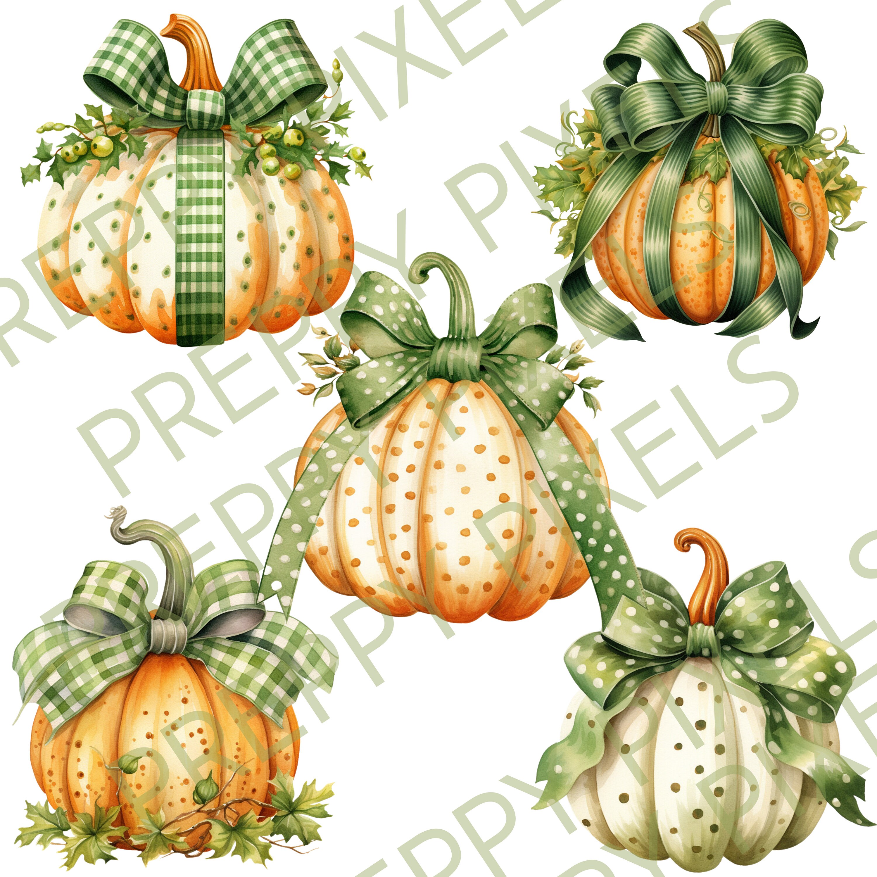 Halloween Pumpkin Clip Art Polka Dot Pumpkin Clip Art - Etsy
