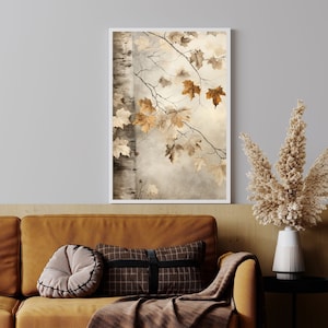 Fall Wall Decor Printable Fall Leaves Rustic Fall Art Vintage Autumn ...