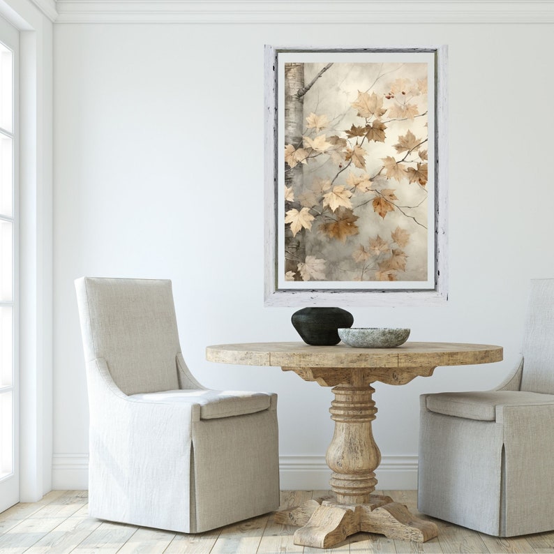 Fall Wall Decor Printable Autumn Leaves Rustic Fall Art Vintage Autumn ...