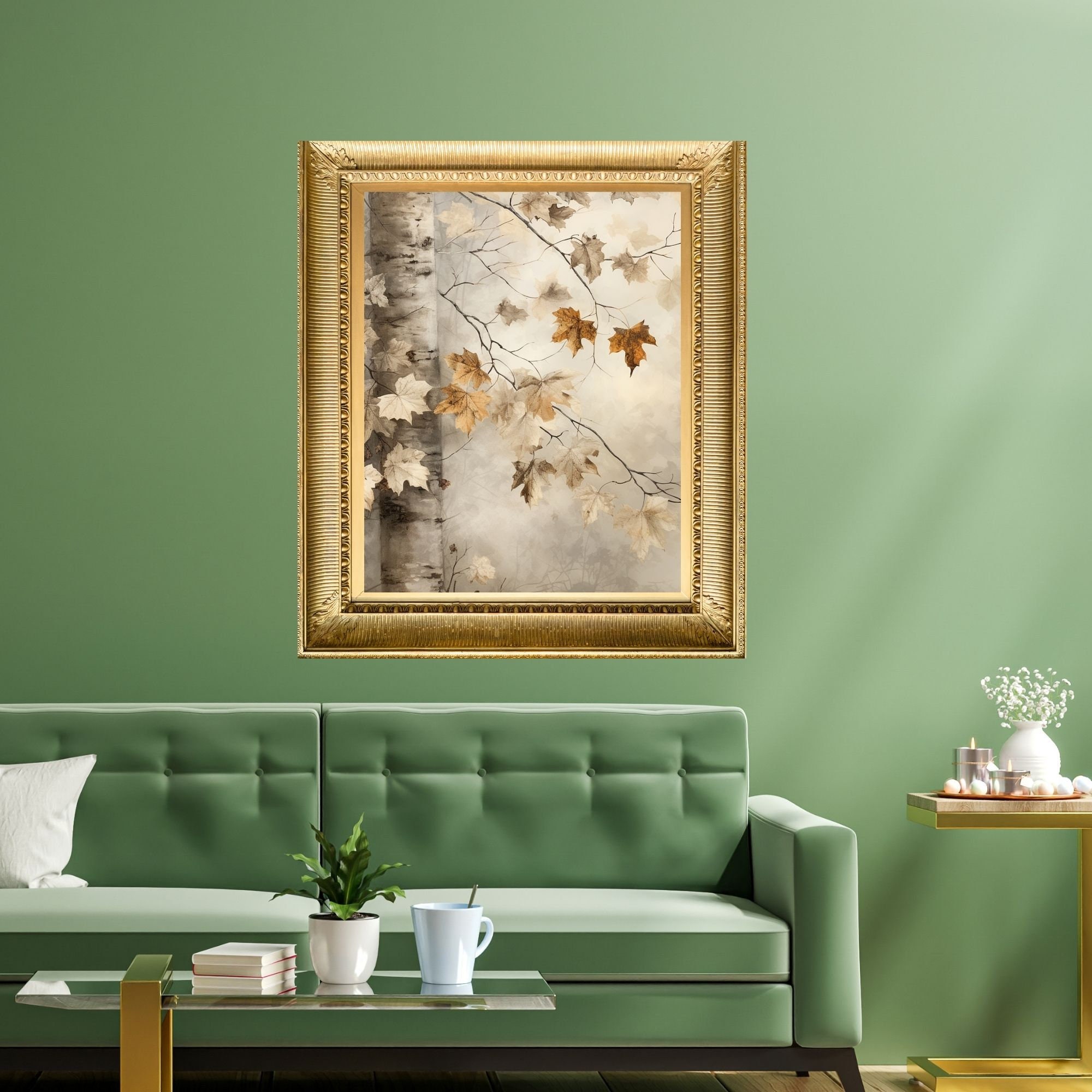 Fall Wall Decor Printable Fall Leaves Rustic Fall Art Vintage Autumn ...