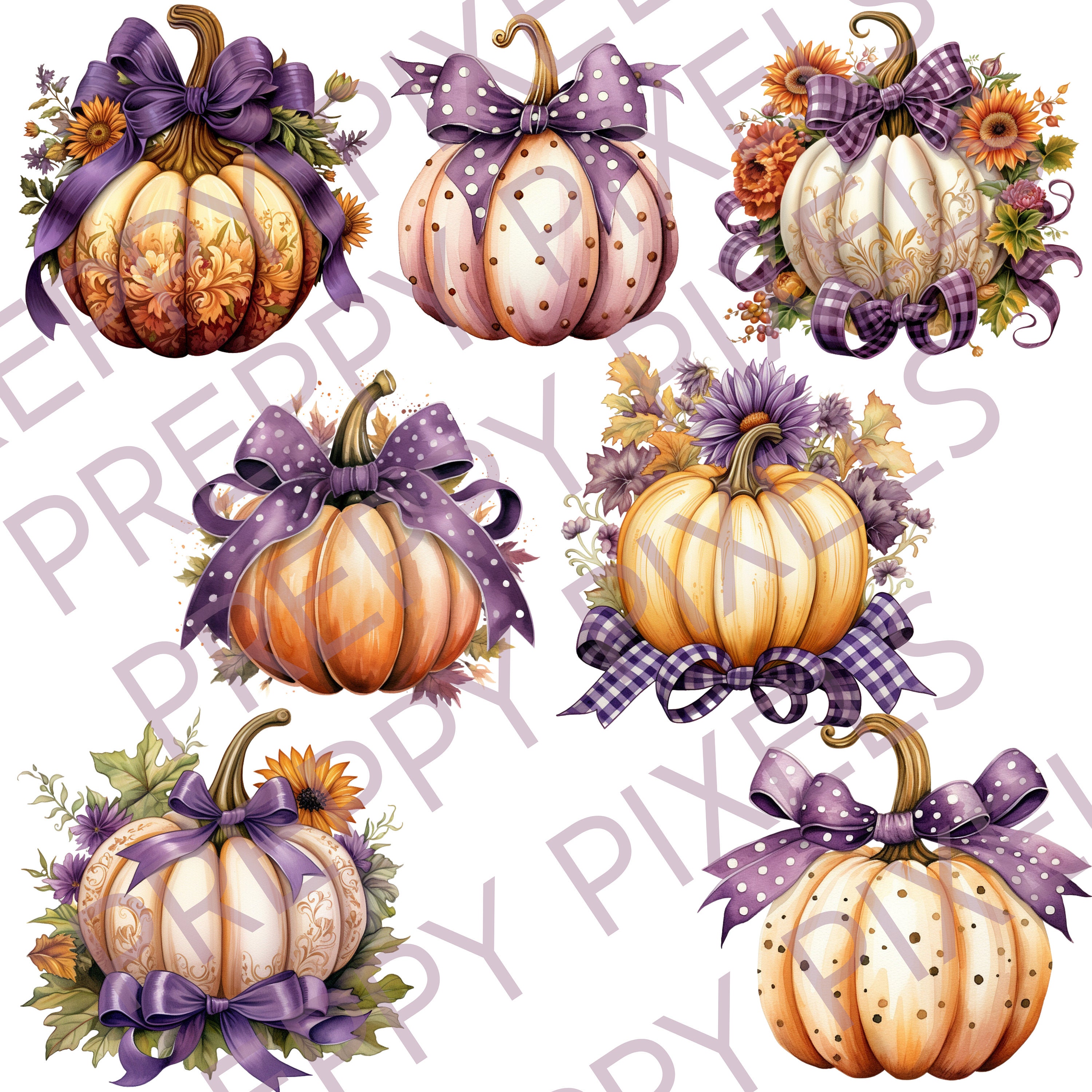 Halloween Pumpkin Clip Art Polka Dot Pumpkin Clip Art - Etsy