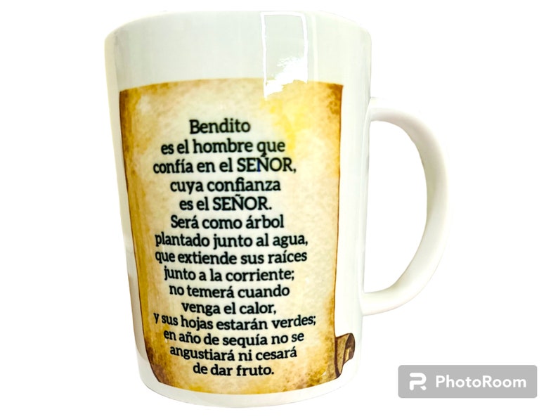 Taza Confía En Dios Jeremias 17 - Etsy