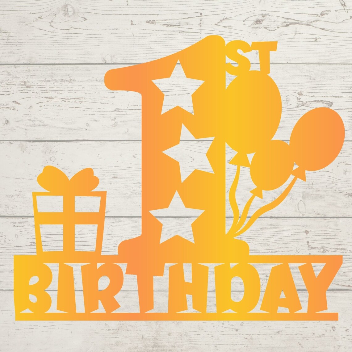 First Birthday SVG, 1st Birthday Clipart, st Birthday Poster, st ...