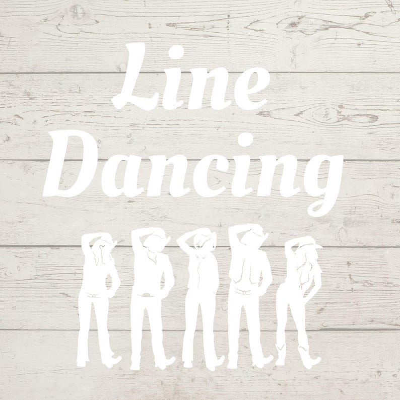Line Dancing White Letters, Svg, Dancing Png, Line Dancing Pdf, Line ...