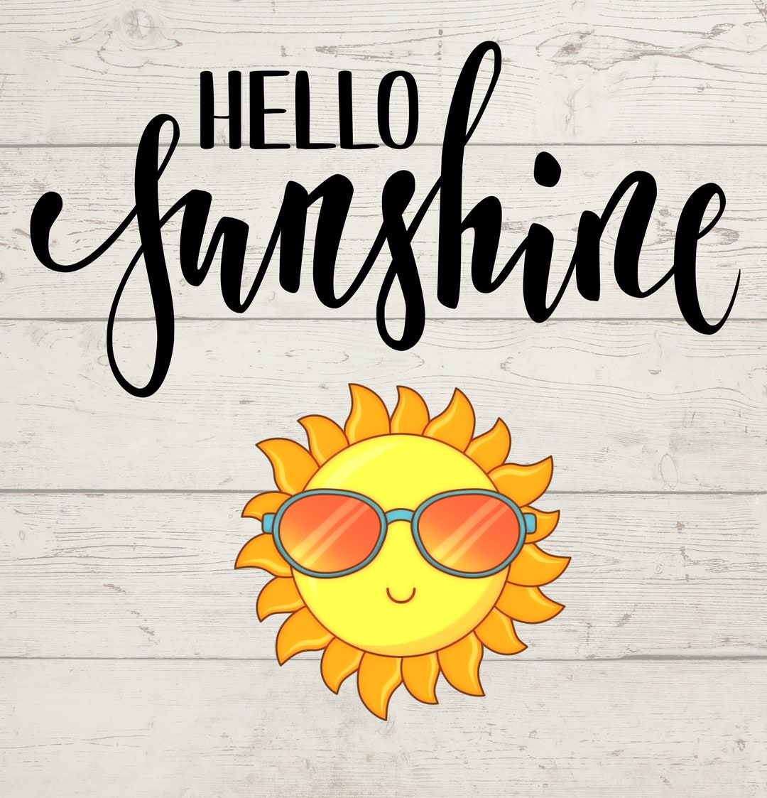 Hello Sunshine Svg, Hello Sunshine Cricut, Hello Sunshine Clipart ...