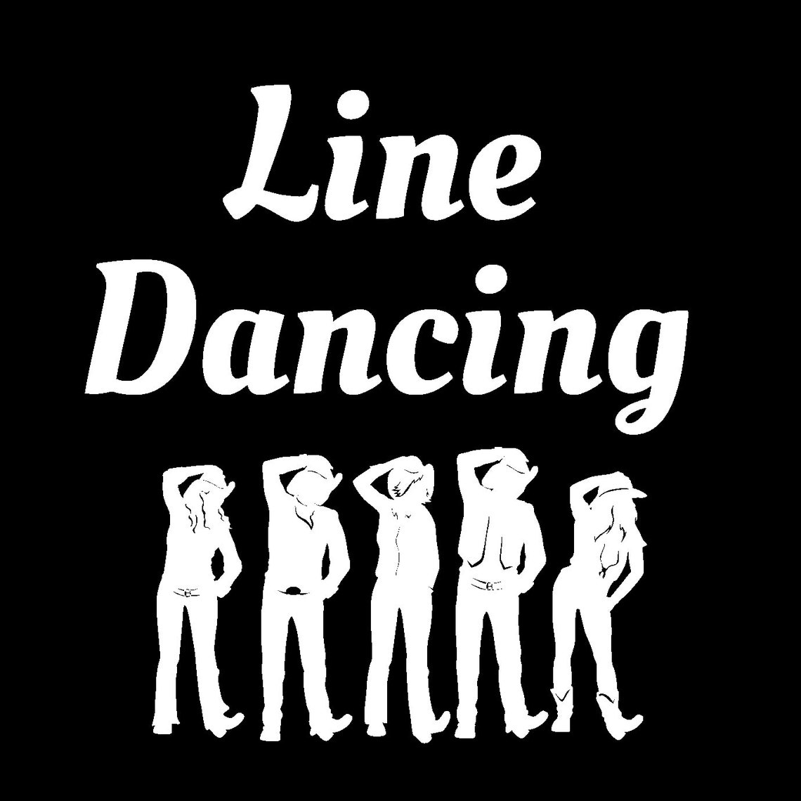 Line Dancing White Letters, Svg, Dancing Png, Line Dancing Pdf, Line ...