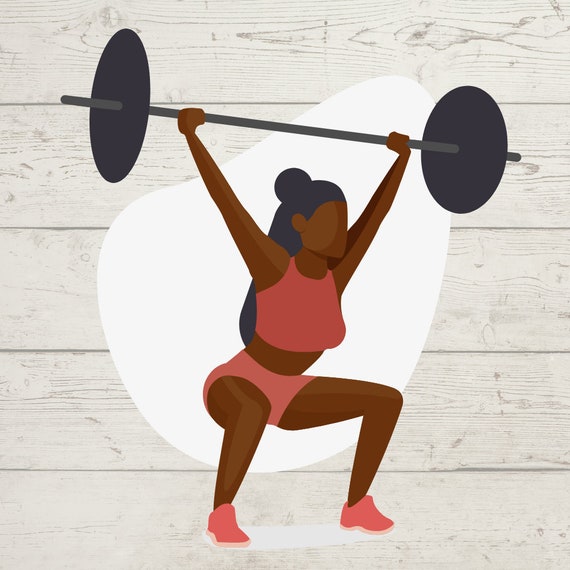Women Powerlifting Clip Art