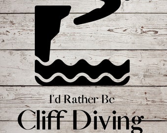 Cliff Diver Svg - Etsy
