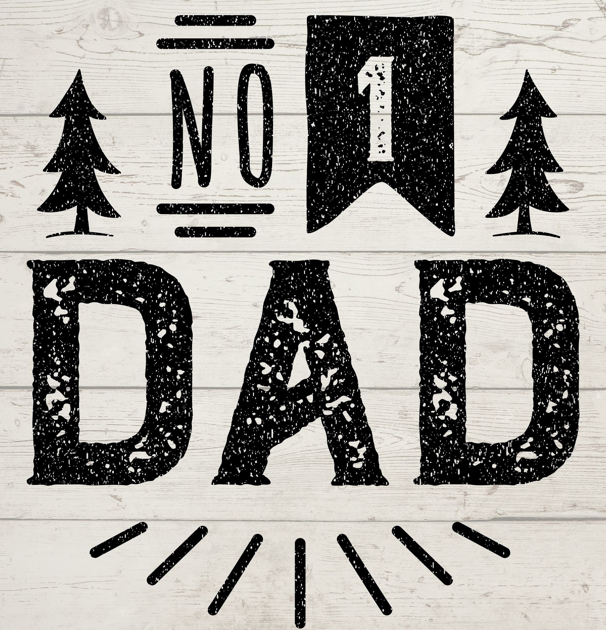 Number One Dad Clipart Black