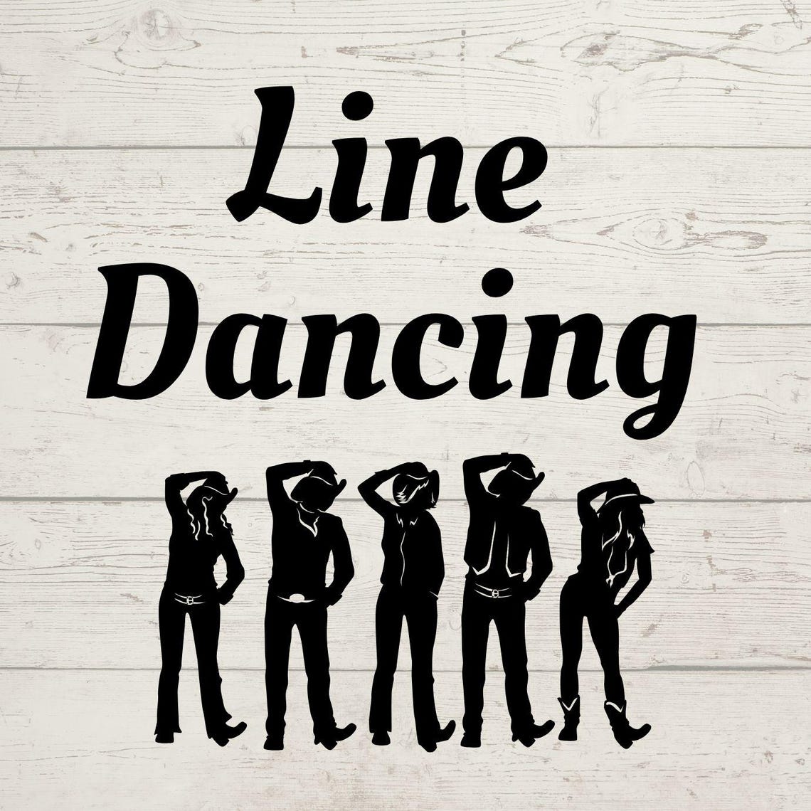 Line Dancing White Letters, Svg, Dancing Png, Line Dancing Pdf, Line ...