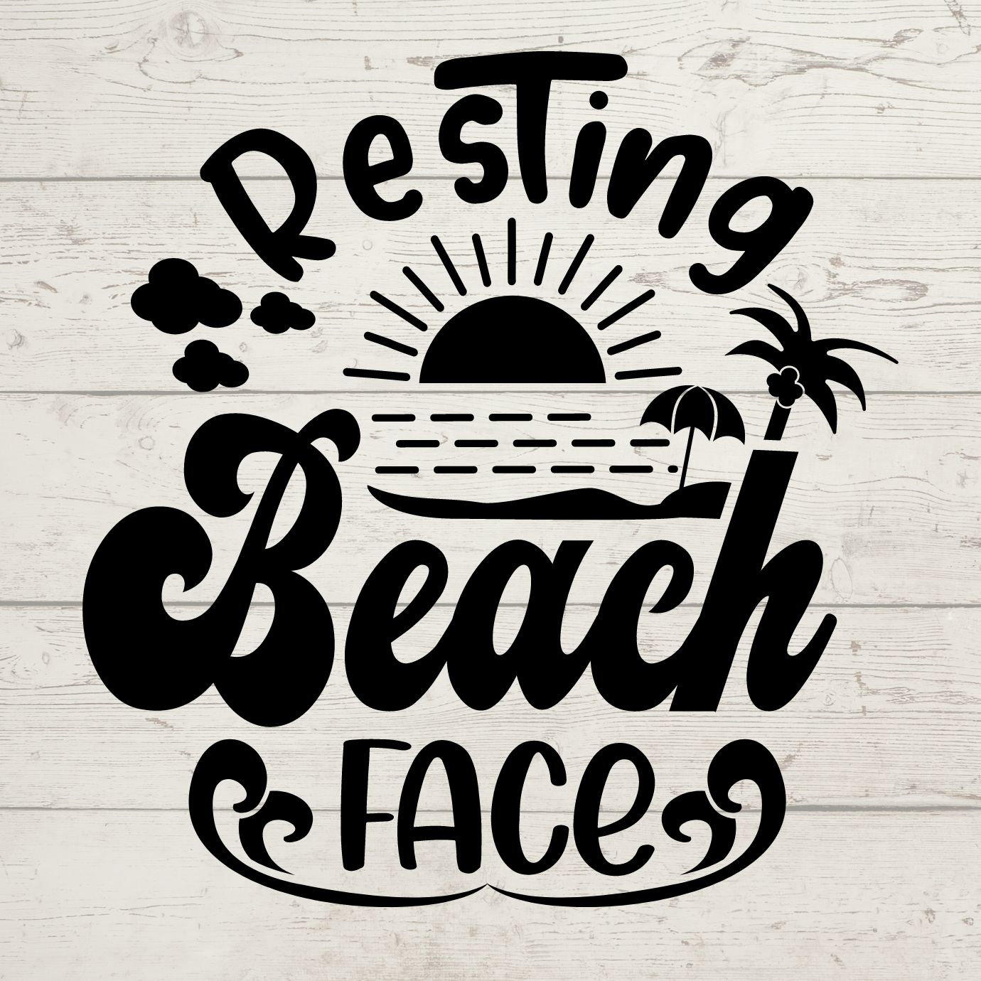 Resting Beach Face Svg Funny Beach Svg Resting Beach Face - Etsy Ireland