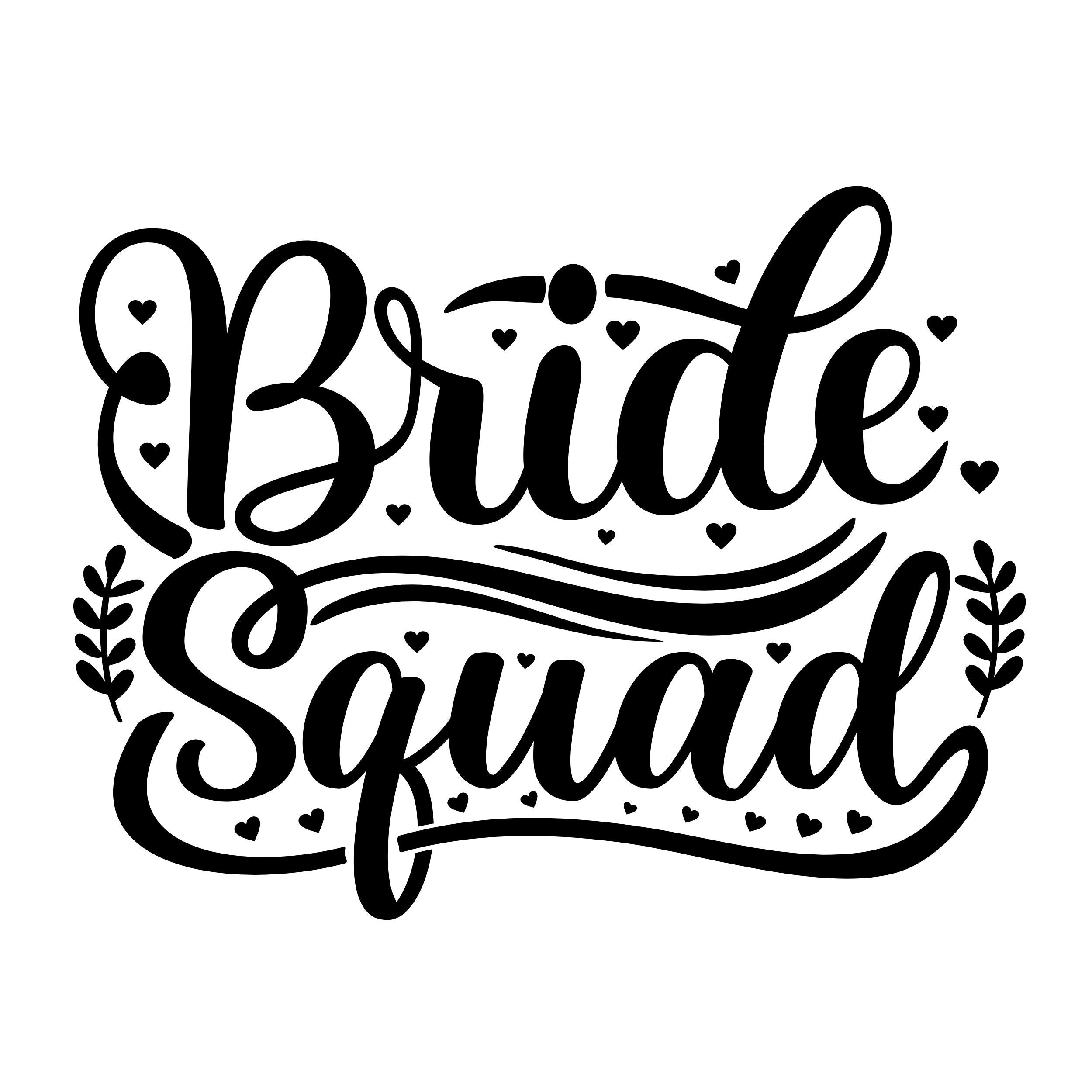 Bride Squad Svg, Bridal Squad Png, Bride Squad Jpg, Bride Squad Pdf, Bride Squad Cricut, Bride ...