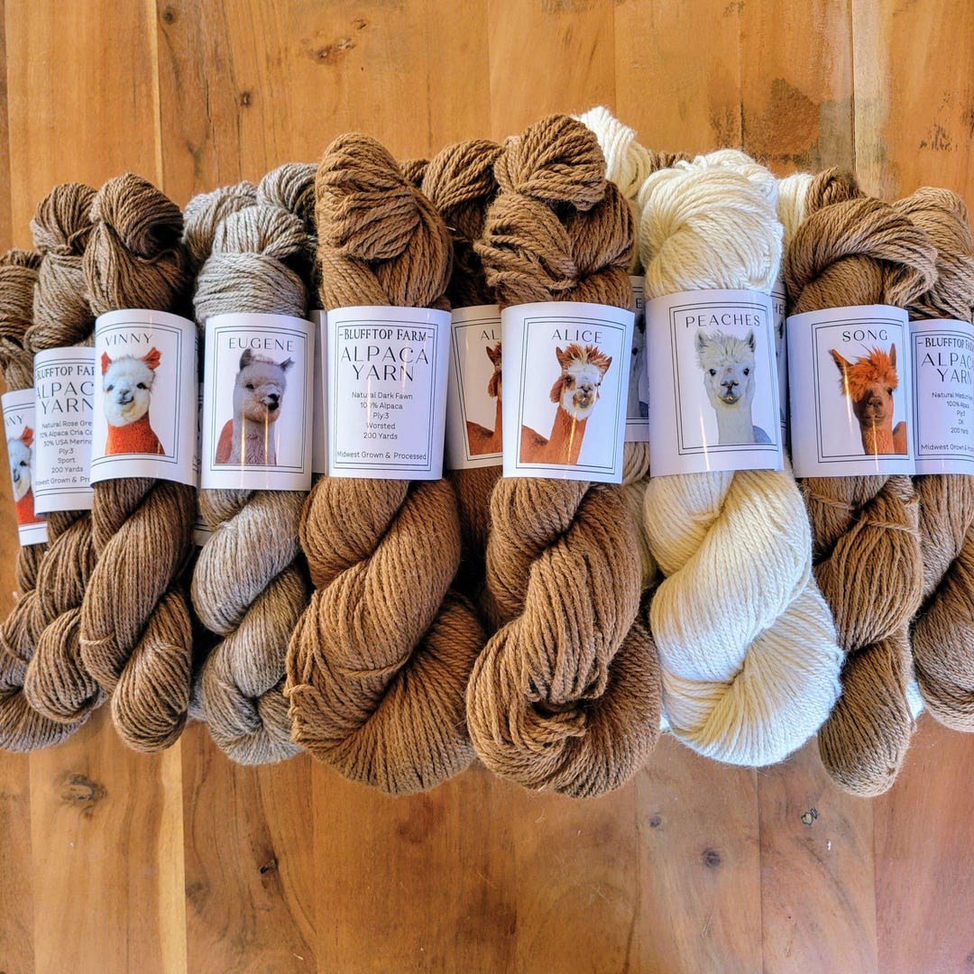 Natural Dark Fawn Alpaca Yarn – 3 Ply Worsted, 200 Yards - Etsy