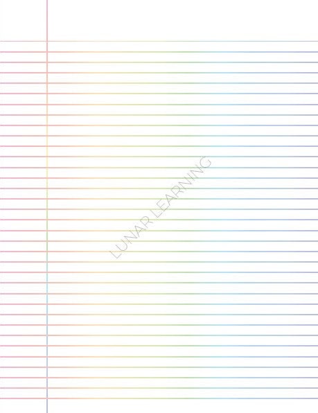 Pastel Rainbow Lined Writing Paper Printable PDF | Set of 8 | A4 + US ...