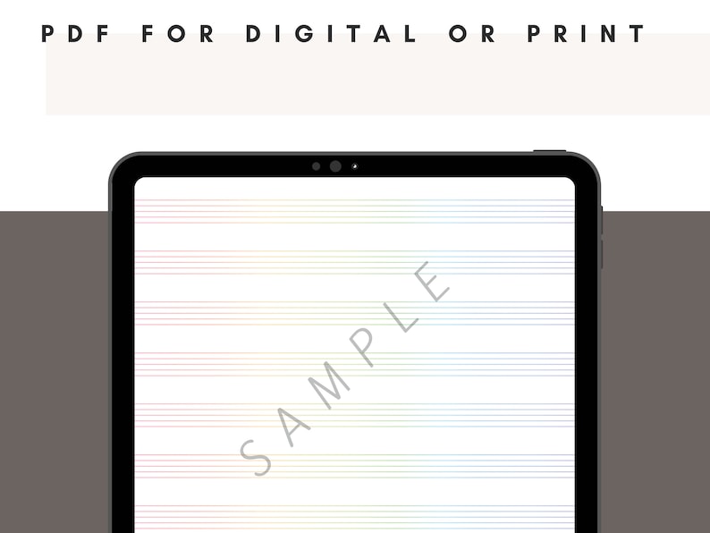 Rainbow Blank Sheet Music 12 Staves Printable Staff Paper - Etsy