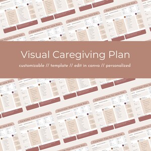 Caregiver Plan | Personalized Visual Health Planner | Wellness Schedule ...