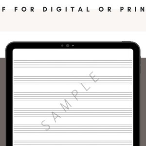 Blank Sheet Music - 10 Staves Printable Staff Paper PDF - Etsy