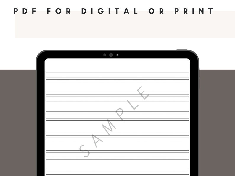 Blank Sheet Music - 10 Staves Printable Staff Paper PDF - Etsy