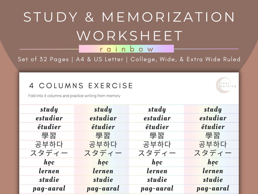 Study Template | Digital Worksheet | Revision Guide | Printable ...