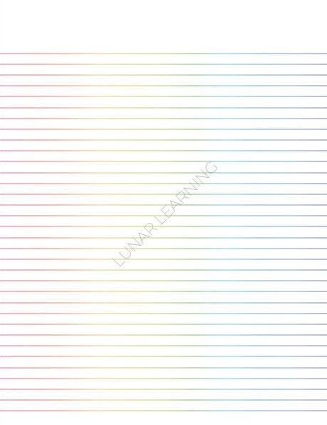 Pastel Rainbow Lined Writing Paper Printable PDF | Set of 8 | A4 + US ...