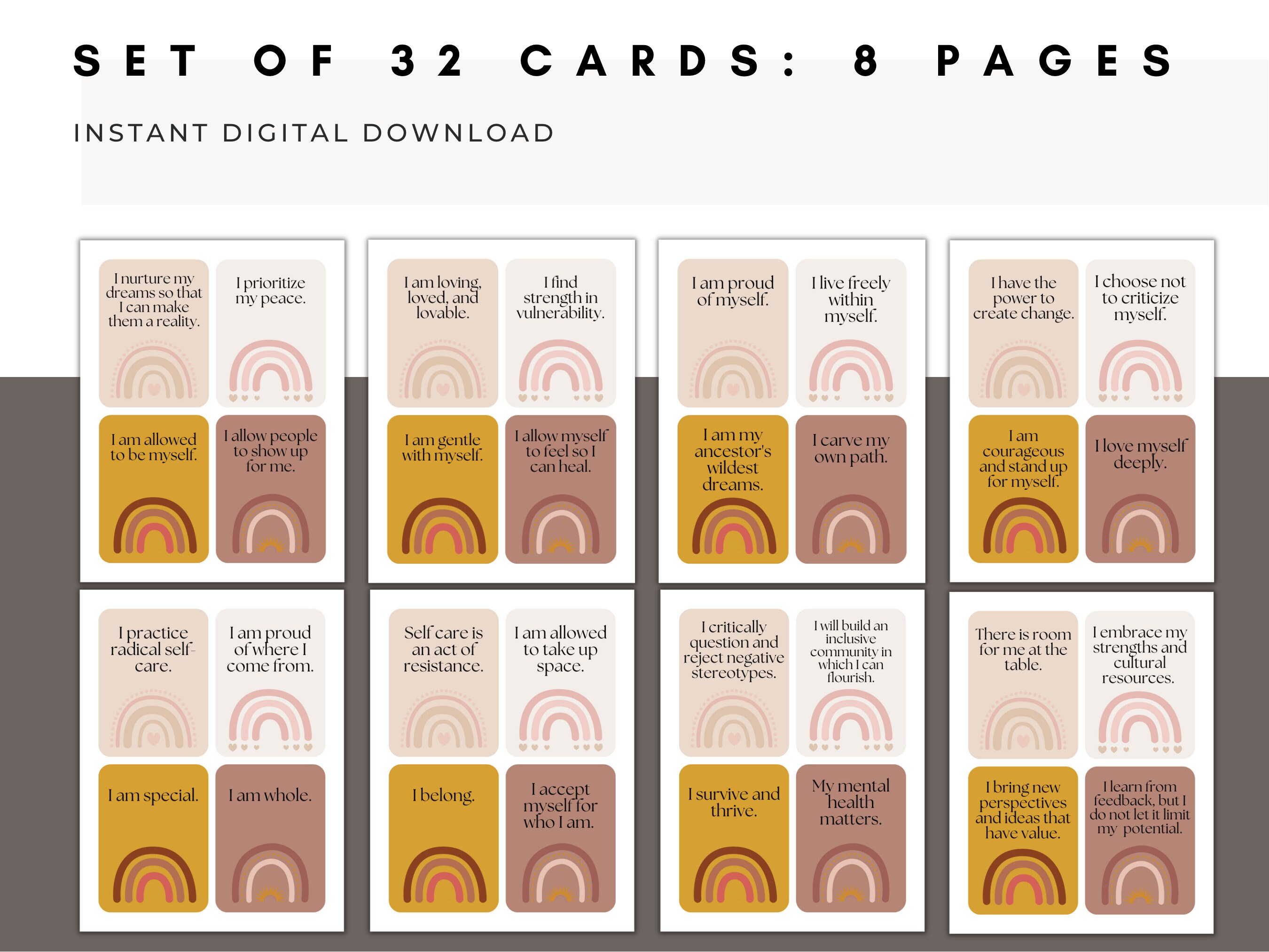 Affirmation Cards for People of Color & Allies | BIPOC | Encouragement ...