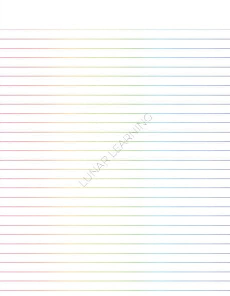 Pastel Rainbow Lined Writing Paper Printable PDF | Set of 8 | A4 + US ...