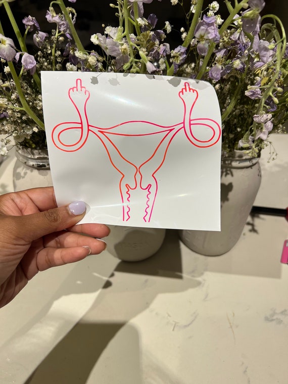 Uterus Middle Finger Decal Uterus Decal Pro Choice Bumpers - Etsy