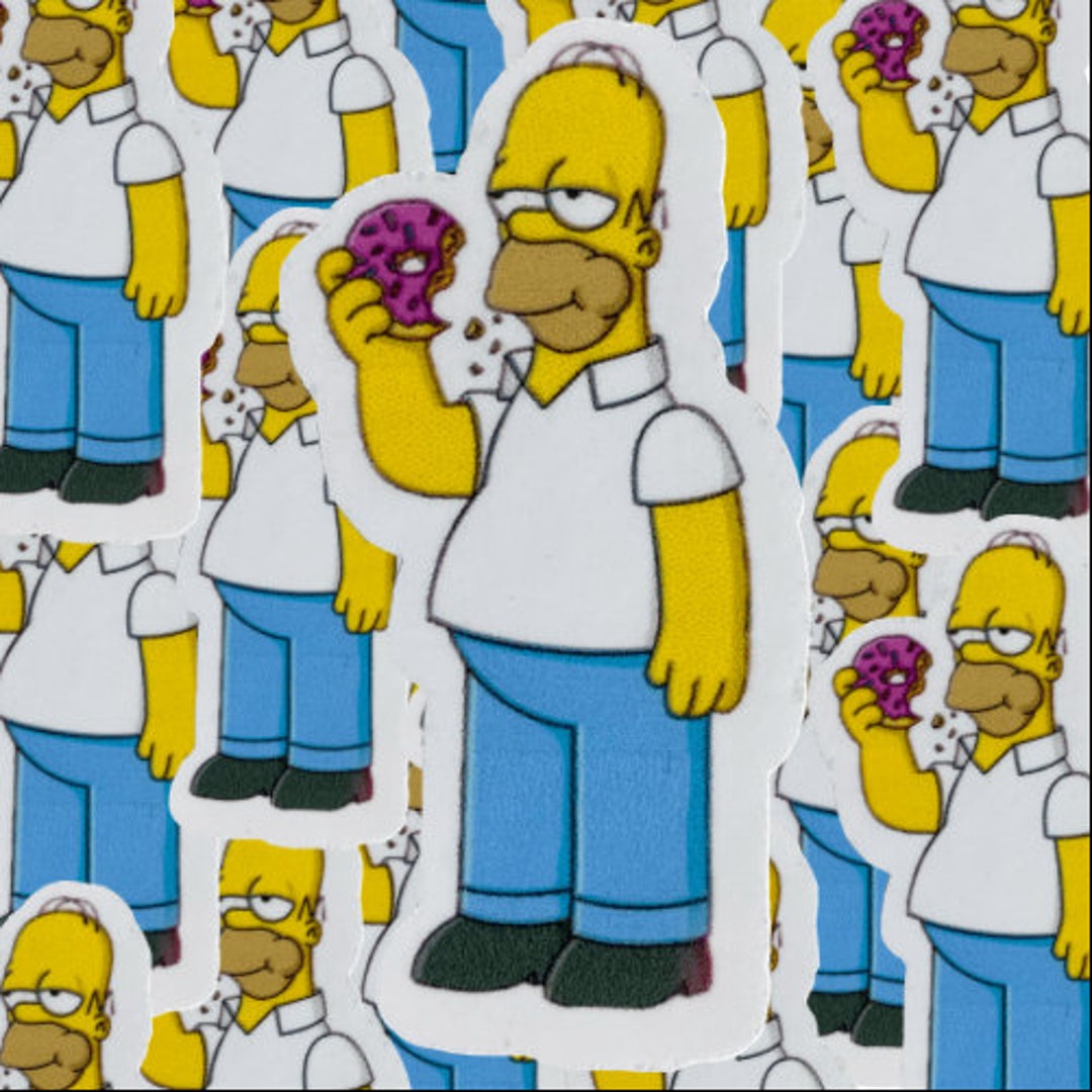 Homer Simpson / Homer Simpson Sticker / Water Resistant / White Border ...