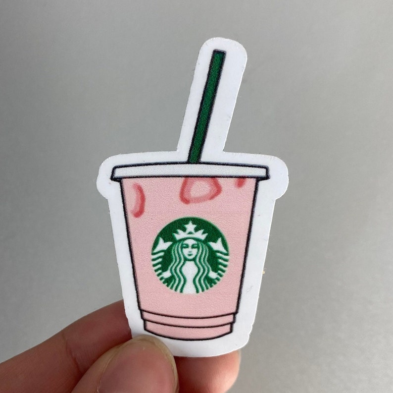 Starbucks Pink Drink / Starbucks Pink Drink Sticker / Water Resistant ...